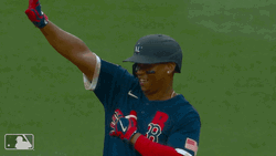 Devers Happy Waving GIF | GIFDB.com