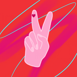 Diabetes Blood Signing Peace Sign GIF | GIFDB.com