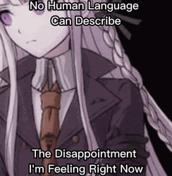 Disappointment Anime Girl Kyoko Kirigiri GIF | GIFDB.com