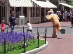 Disney Pluto Mascot Running GIF | GIFDB.com