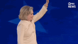 Dnc Hillary Clinton Waving GIF | GIFDB.com