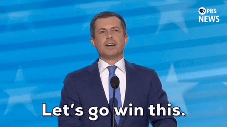Dnc Pete Buttigieg Lets Go Win This GIF | GIFDB.com