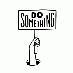 Do Something Now Protest Cartoon GIF | GIFDB.com