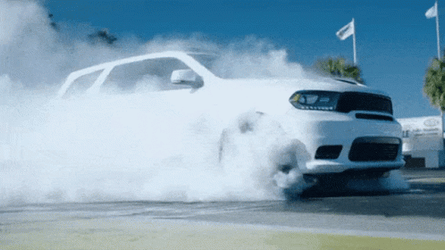 White Dodge Smoking GIF | GIFDB.com