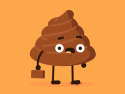 Dog Poop With Briefcase Stepping On Feces GIF | GIFDB.com