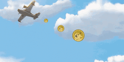 Doge Coin Drop From Sky GIF | GIFDB.com
