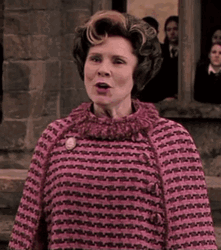 Dolores Umbridge Talking To Someone GIF | GIFDB.com