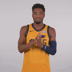 Donovan Mitchell Waiting Hands GIF | GIFDB.com