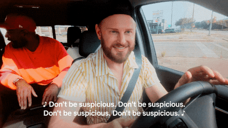 Dont Be Suspicious Awkward Lady Car Ride GIF | GIFDB.com