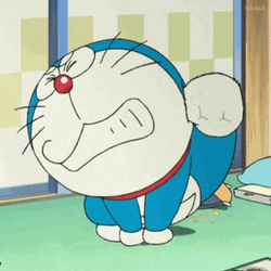 Doraemon Scratching Cheek GIF | GIFDB.com