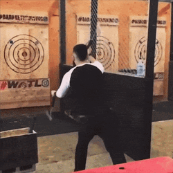 Double Axe Throwing Slow Motion GIF | GIFDB.com