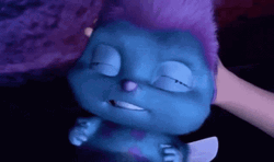 Dozing Blue Creature Bibble Wink GIF | GIFDB.com