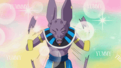 Dragon Ball Beerus Tasting Extremely Good Food GIF | GIFDB.com