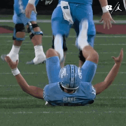 Drake Maye Lying On His Back GIF | GIFDB.com