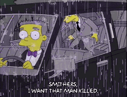 Drenched In Rain Waylon Smithers GIF | GIFDB.com