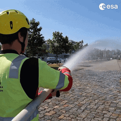 Drinking From A Fire Hose Fireman Trainee GIF | GIFDB.com