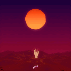 Drowning Hand Sunset Animation GIF | GIFDB.com