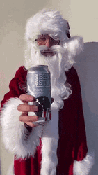 Drunk Santa Offering Can Of Beer GIF | GIFDB.com