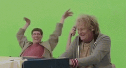 Dumb And Dumber Tuxedo Laughing Each Other GIF | GIFDB.com