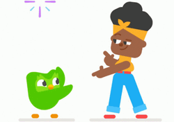 Duolingo Meme Bea Points GIF | GIFDB.com