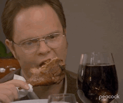 Dwight Schrute Eating Yum GIF | GIFDB.com