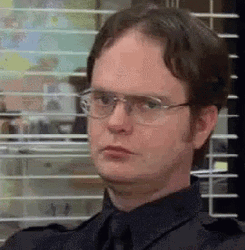 Dwight Schrute The Office Eye Roll GIF | GIFDB.com