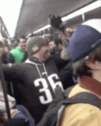 Eagles Fan Bumped The Post While Running GIF | GIFDB.com