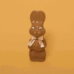 Easter Bunny Chocolate Melting GIF | GIFDB.com