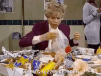 Eating Out Vintage Frantic Munching GIF | GIFDB.com