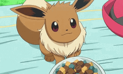 Eevee Pokemon Happy Food Eating Nod GIF | GIFDB.com