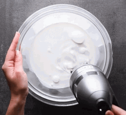 Electric Mixer Whipped Cream Making GIF | GIFDB.com