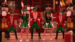 Elf Dancing Group Performance GIF | GIFDB.com
