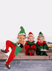 Elf Santa And His Children GIF | GIFDB.com