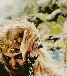 Elle Fanning Aurora Maleficent Crown Smile GIF | GIFDB.com