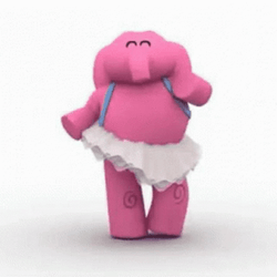 Elly Pink Elephant Dancing Pocoyo GIF | GIFDB.com