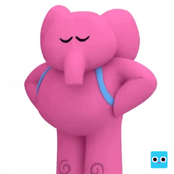 Elly The Pink Elephant Shaking Head GIF | GIFDB.com