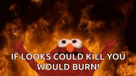 Elmo Fire If Looks Could Kill GIF | GIFDB.com