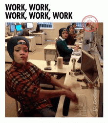 Employees Working Their Ass Off Rihanna Work Meme GIF | GIFDB.com