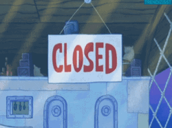 Entertaining Spongebob Flipping Closed Sign GIF | GIFDB.com