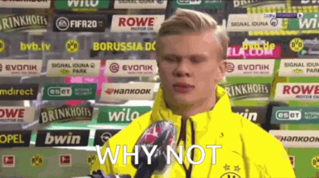 Erling Haaland Why Not GIF | GIFDB.com