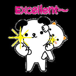 Excellent Dog Cat Sticker GIF | GIFDB.com