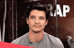 Excited Pedro Pascal Eating Sandwich GIF | GIFDB.com