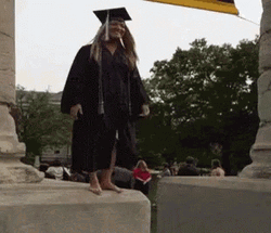 Fail Graduation Happy Jump GIF | GIFDB.com