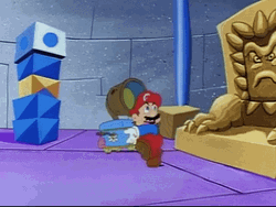 Falling Heavy Rival Makes Mario Running GIF | GIFDB.com