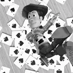 Falling Woody Greyscale GIF | GIFDB.com