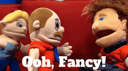 Three Puppets Talking About Someone Fancy GIF | GIFDB.com
