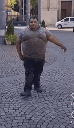 Fat Guy Man Walking GIF | GIFDB.com