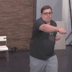 Fat Guy Practicing Hadouken GIF | GIFDB.com