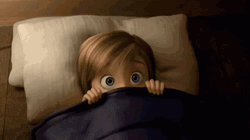 Inside Out Riley In Bed Fear Reaction GIF | GIFDB.com