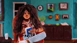 Female Puppet Writing GIF | GIFDB.com